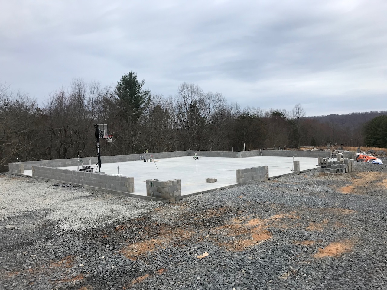 Maintenance Garage: Cinder Block Complete – Bethlehem Farm
